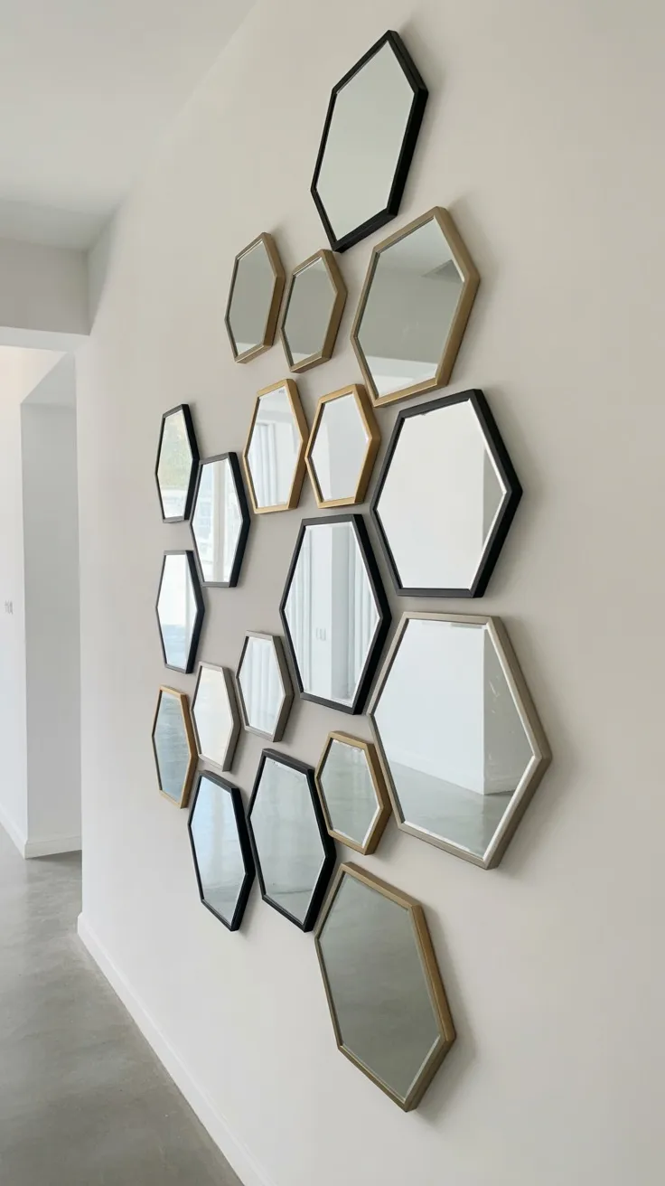 20+ Hexagon Mirror Wall Ideas — Stylish Decor Inspirations to Transform ...